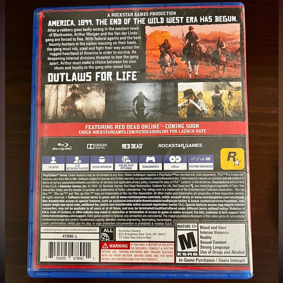 Video Games & Consoles | Ps4 Red Death Redemption Ii Video Game | Poshmark
